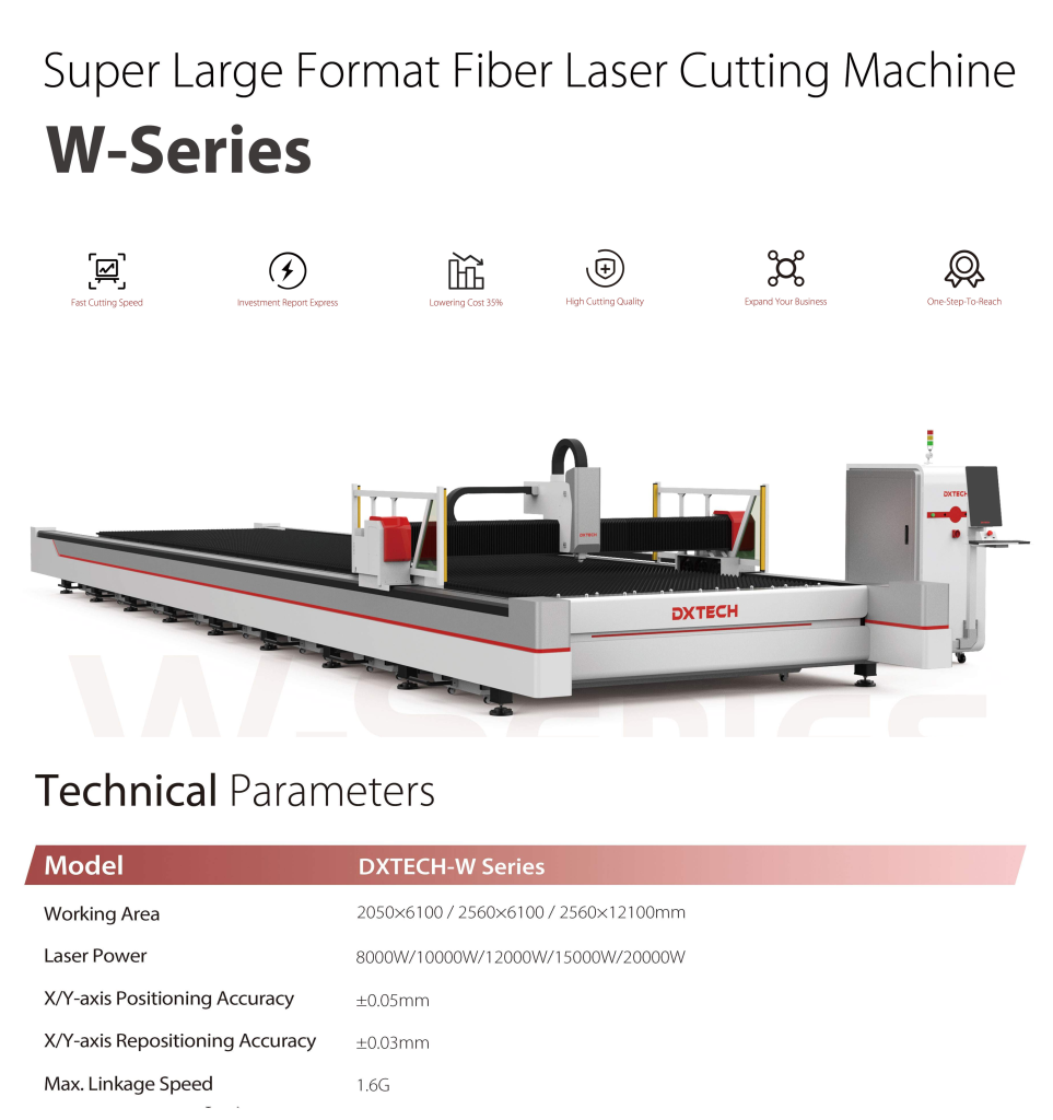 W Series Fiber Laser Cutting Table - DXTECH South Africa